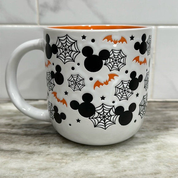 Disney | Holiday | Disney Halloween Mickey Mouse Mug Bats Spider Webs ...